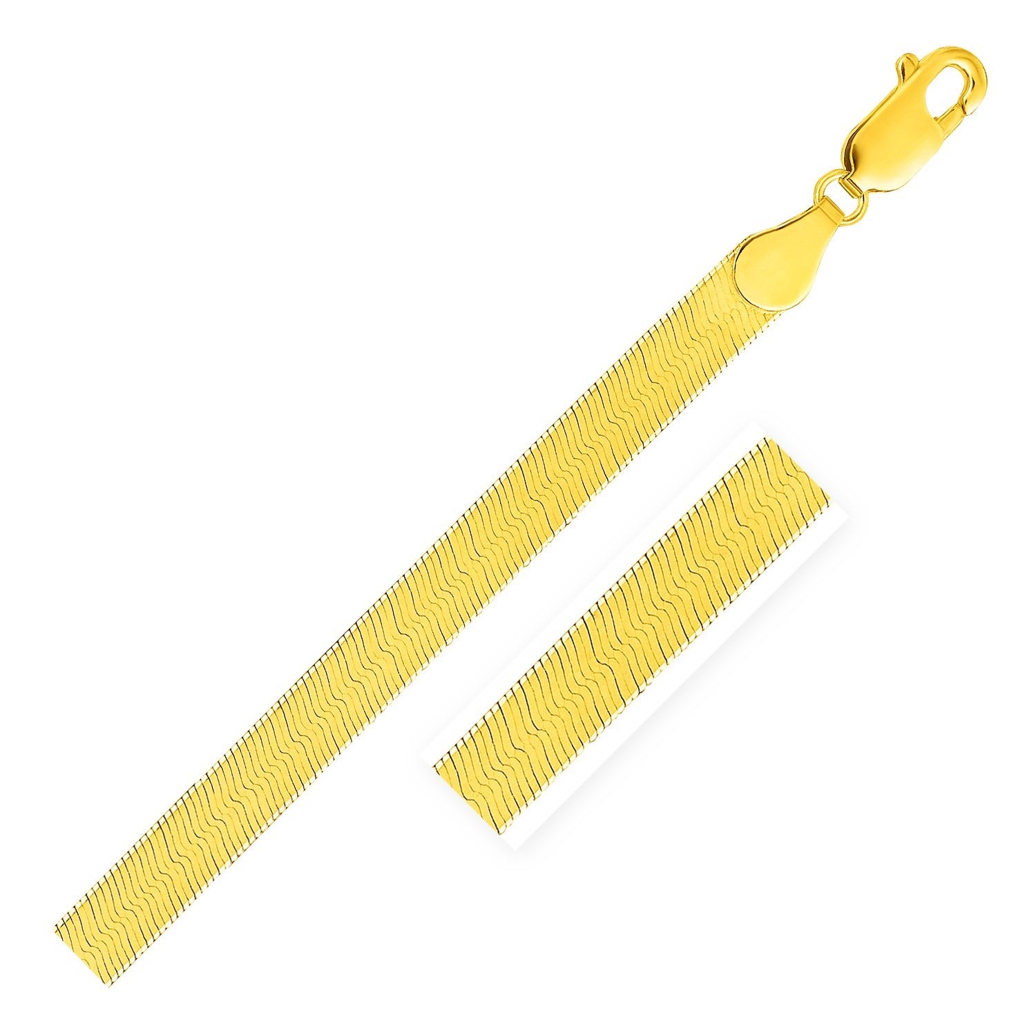 Imperial Herringbone Chain in 10k Yellow Gold (5.00 mm) – Jeda Alice ...